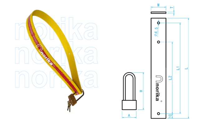 Nylon Strap C/W Key-A Locked Pad Lock| Norika in Singapore