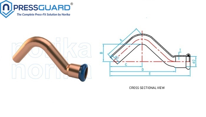 Copper Press Fit Cross Over| Norika in Singapore