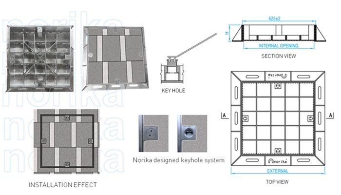 Stainless Steel Heavy Duty Recessed Cover & Frame / A1 Grade (Clear ...